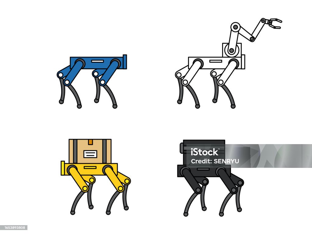 Quadruped Walking Robot Stock Illustration - Download Image Now ... Quadruped Walking Robot Stock Illustration - Download Image Now ...