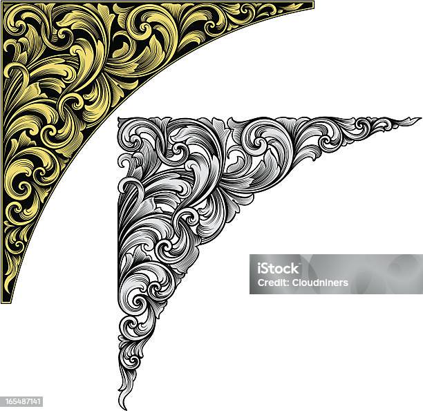 Classic Scroll Corner向量圖形及更多角落 描述圖片 角落 描述 有邊框的 貨幣 Istock