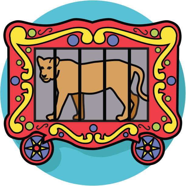 Circus Animal Cages Clip Art