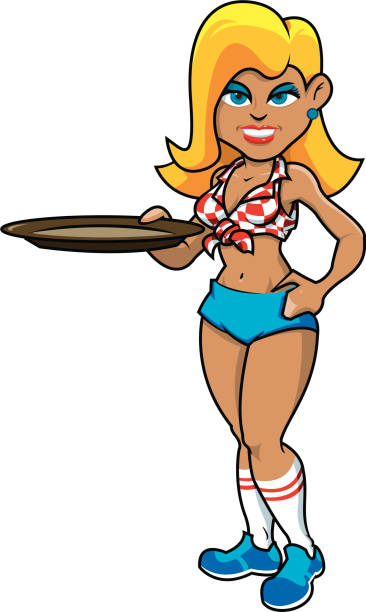 70 Pin Up Waitress Cartoons Stock Illustrations Royalty Free Vector