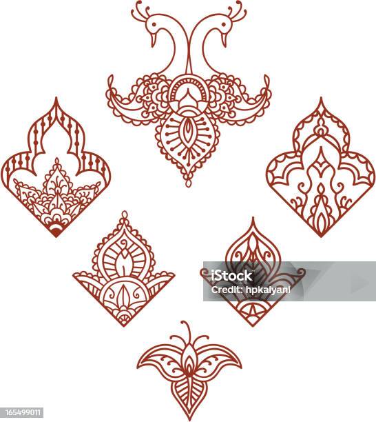Mehndi 코너 디자인 벡터 공작새에 대한 스톡 벡터 아트 및 기타 이미지 공작새 0명 각도 Istock