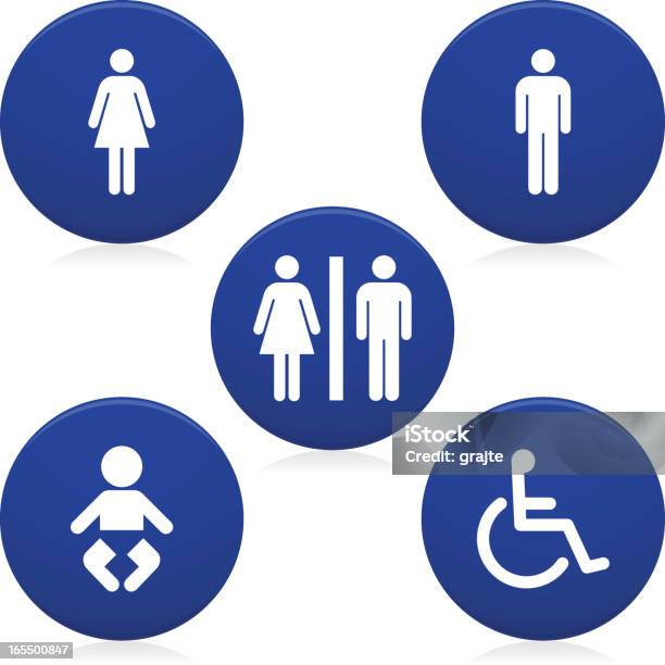 Restroom Toilet Icons向量圖形及更多女廁標誌圖片 女廁標誌 男廁標誌 公共廁所 Istock