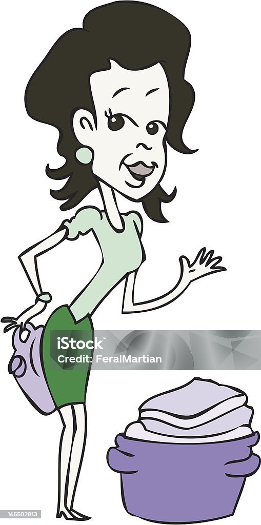 Laundry Day Stock Illustration Download Image Now Adult Cartoon