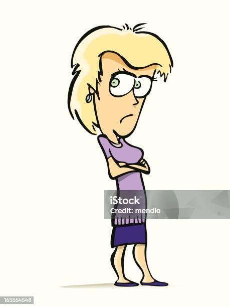 Angry 여자 검사 보기에 대한 스톡 벡터 아트 및 기타 이미지 검사 보기 금발 머리 만화 Istock