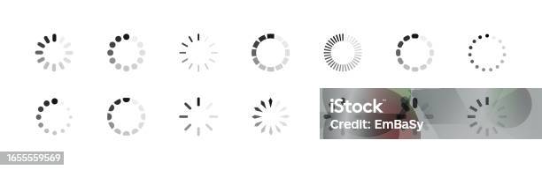 Loading Icon Set Buffer Loader Or Preloader Donload Or Upload Collection Of Simple Web Download