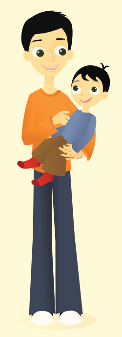 Ilustración De Padre E Hijo Y Más Vectores Libres De Derechos De Adulto