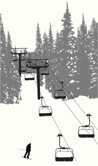 Chairlift 스키 리프트에 대한 스톡 벡터 아트 및 기타 이미지 스키 리프트 스키 연습장 실루엣 Istock
