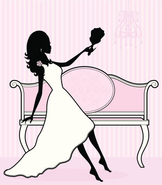 80 Femme Canapé Profil Stock Illustrations Graphiques Vectoriels