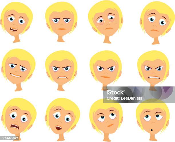 Emotions Collection Cartoon向量圖形及更多不高興的圖片 不高興的 人 人的臉部 Istock