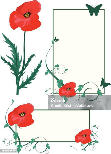 Poppies 프레임 설계 0명에 대한 스톡 벡터 아트 및 기타 이미지 0명 꽃 식물 꽃무늬 Istock