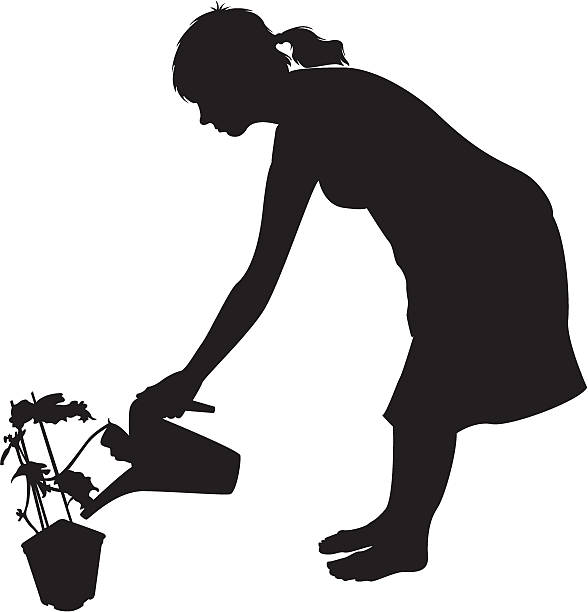 60 Silhouette Of A Women Bending Over Illustrations Royalty Free