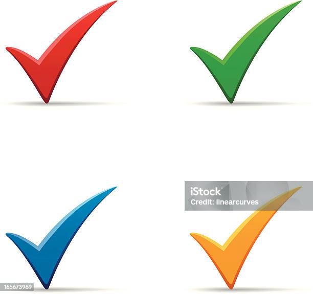 Check Marks With Shadows向量圖形及更多剔號圖片 剔號 藍色 綠色 Istock