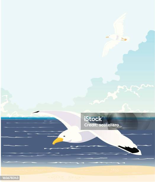 Gaviotas En La 신데 일러스트레이션에 대한 스톡 벡터 아트 및 기타 이미지 일러스트레이션 갈매기 날기 Istock
