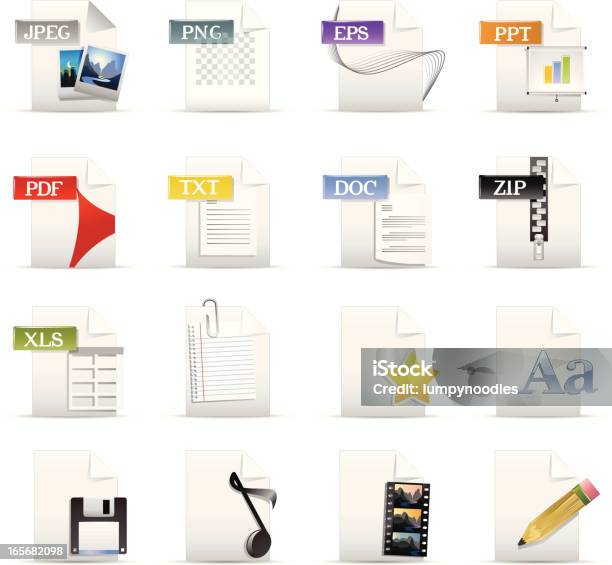 File Format And Document Icons向量圖形及更多檔案圖片 檔案 Slide Show Presentation
