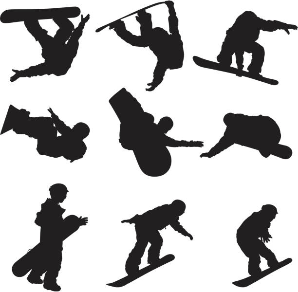 90+ Snowboarding Snowboard Black And White Silhouette Stock Photos ... 90+ Snowboarding Snowboard Black And White Silhouette Stock Photos ...