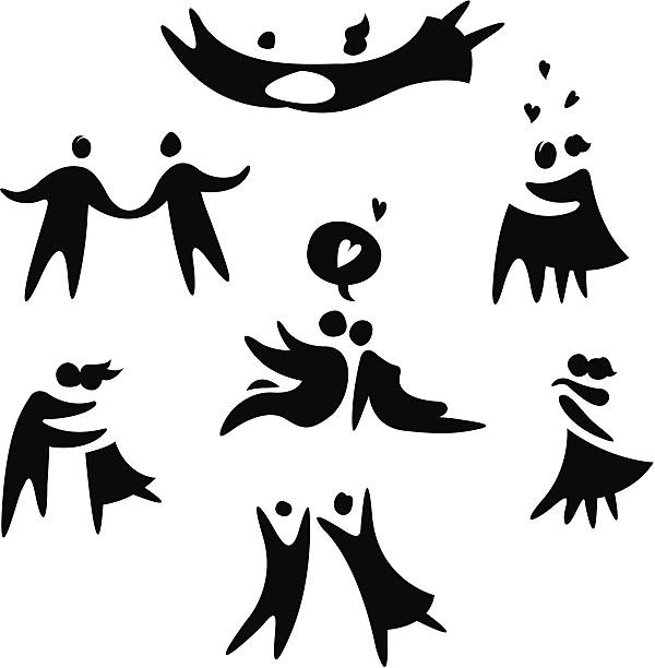 890 Stick Figures Kissing Stock Illustrations Royalty Free Vector