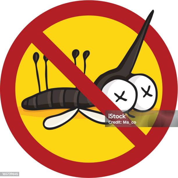 Cartoon Insecticide Symbol Dead Mosquito Stock Illustration Download