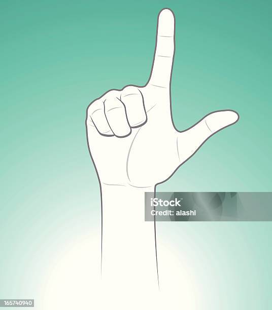 L Hand Sign For Love Or Loser Stock Illustration Download Image Now Hand Sign Letter L