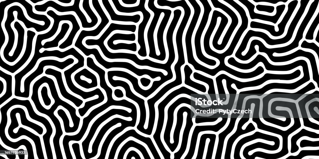 Black Abstract Organic Turing Patern Stock Illustration Download
