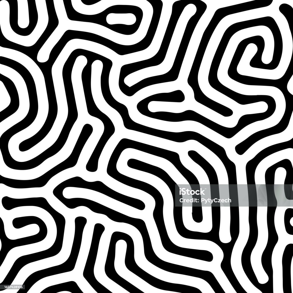 Black Abstract Organic Turing Patern Stock Illustration Download