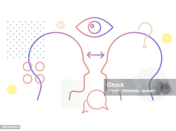 Communication Best Practices Maintain Eye Contact Concept Illustration ... Communication Best Practices Maintain Eye Contact Concept Illustration ...