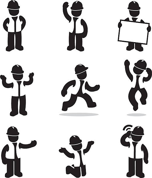 [90] Construction workers talking Clipart Vector PNG , SVG, EPS, PSD, AI