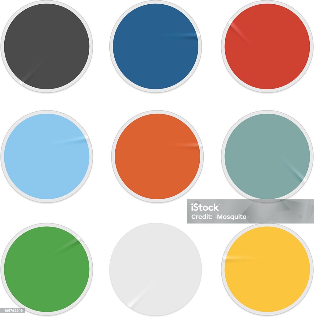 Palet Warna Stiker Melingkar Ilustrasi Stok Unduh Gambar Sekarang Abu Abu Biru Hijau Istock