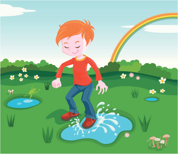 Jumping Puddles Illustrations Royalty Free Vector Graphics And Clip Art Istock