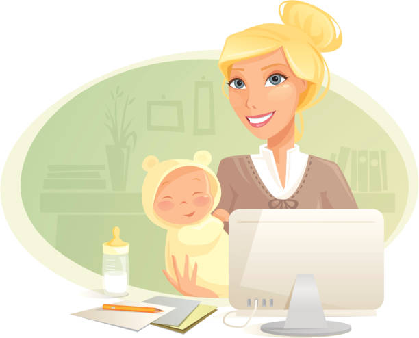 Busy Working Mom Clipart