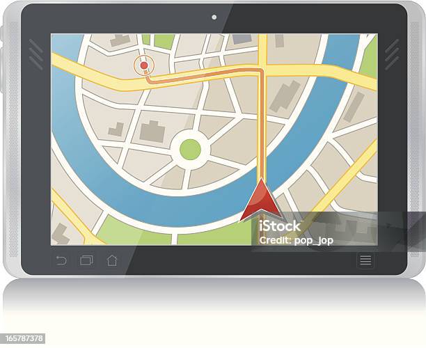 Gps 및 태블릿 Pc 내비게이션에 대한 스톡 벡터 아트 및 기타 이미지 내비게이션 영사막 장치 화면 Istock