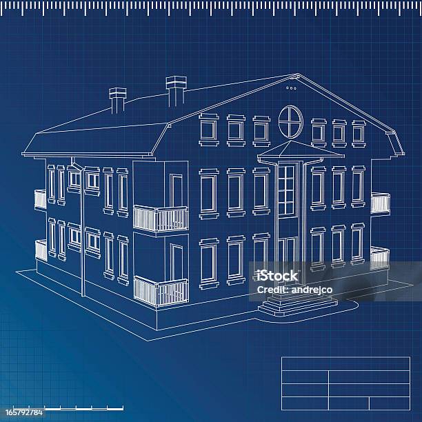 Building Blueprint向量圖形及更多住宅建築圖片 住宅建築 健身運動 公共房屋 Istock
