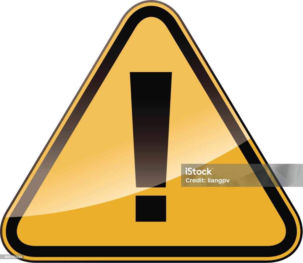 A Triangular Yellow Warning Sign Stock Illustration - Download Image ... A Triangular Yellow Warning Sign Stock Illustration - Download Image ...
