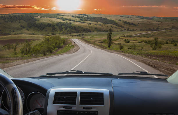 Free Stock Photo of View from the backseat of a car on a rural road ...