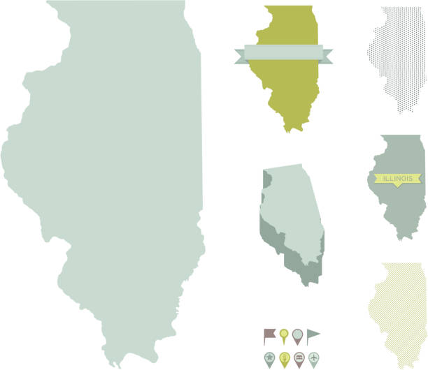 Illinois State Map Clipart