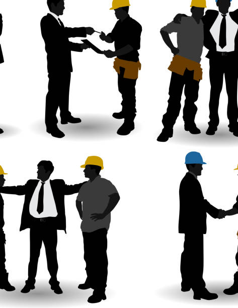 [90] Construction workers talking Clipart Vector PNG , SVG, EPS, PSD, AI