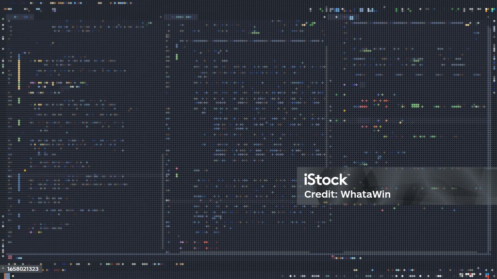 Programming Console With Dark Background Coding Vector Stock