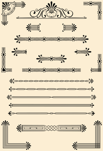 Vectorized Scroll Set向量圖形及更多有邊框的圖片 有邊框的 裝飾藝術 分 Istock