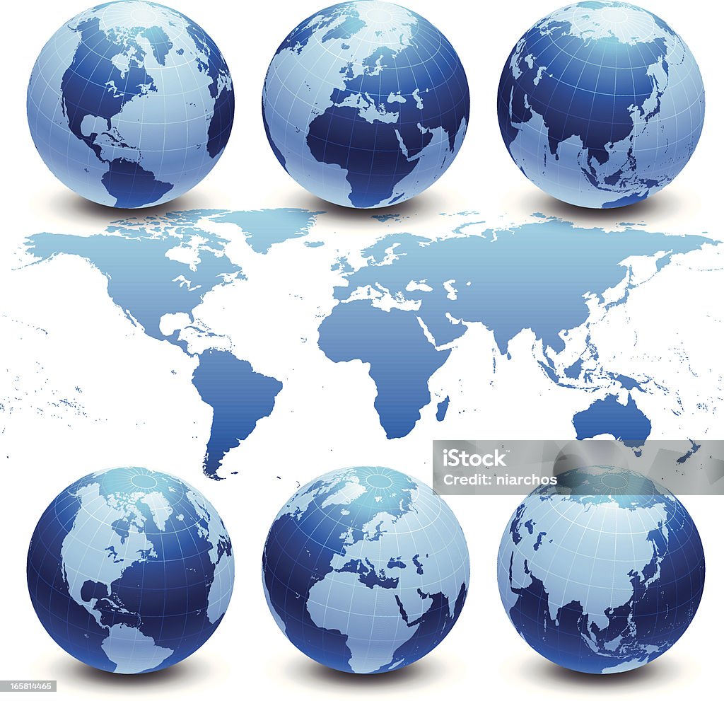 Vetores De Detalhada E Globos De Mapamúndi E Mais Imagens De Globo