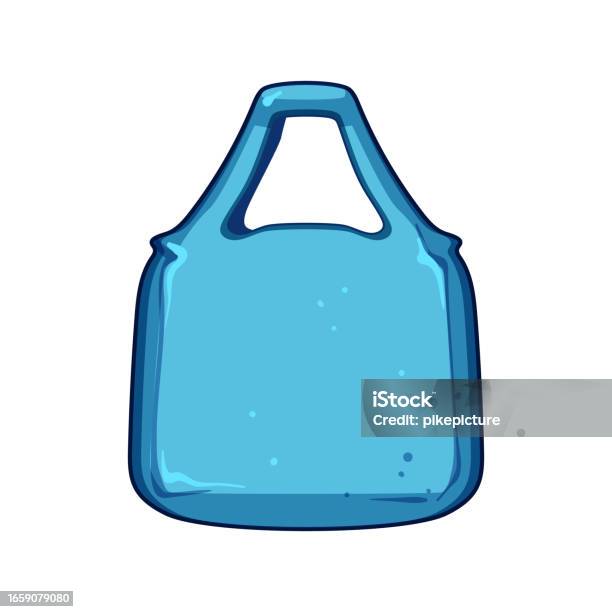 Ilustración De Eco Reutilizable Bolsa De Dibujos Animados Ilustración