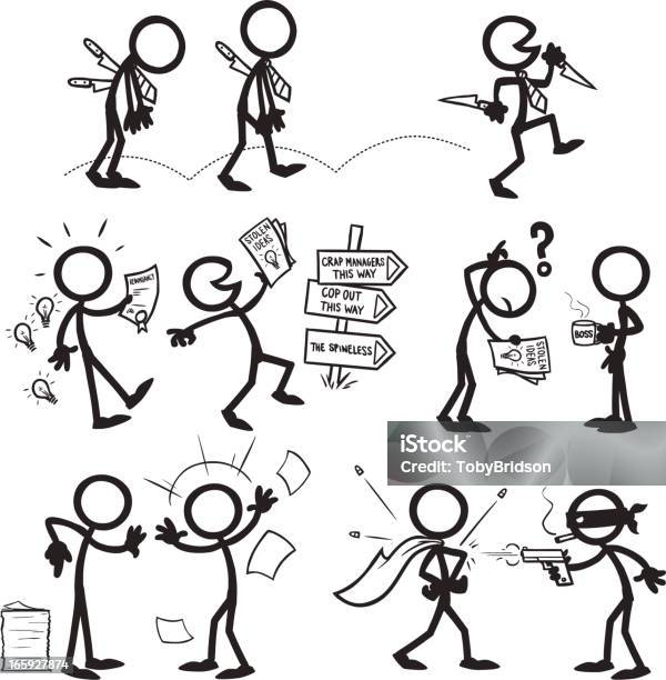 Stick Figure People Confrontation向量圖形及更多火柴人圖片 火柴人 邪惡 情感 Istock