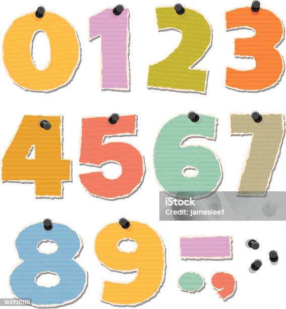 Torn Paper Numbers向量圖形及更多數字圖片 數字 撕爛的 圖標集 Istock