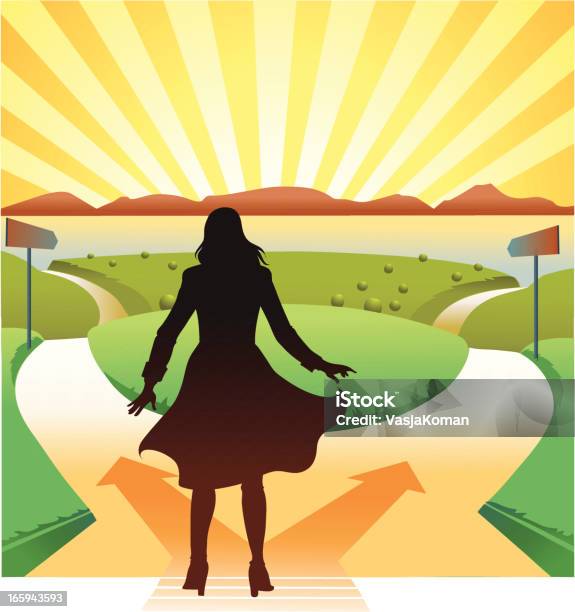 Wanita Muda Di Persimpangan Jalan Ilustrasi Stok - Unduh Gambar ... Wanita Muda Di Persimpangan Jalan Ilustrasi Stok - Unduh Gambar ...