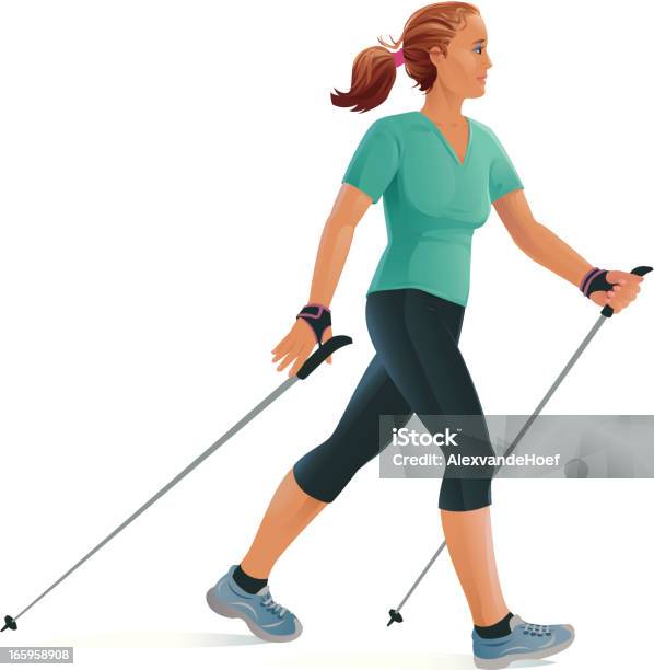 Woman Nordic Walking Stock Illustration - Download Image Now - Nordic ... Woman Nordic Walking Stock Illustration - Download Image Now - Nordic ...
