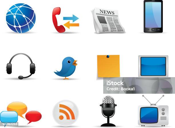Social Media Icon Set向量圖形及更多rss圖片 Rss 互聯網 便攜式資訊設備 Istock