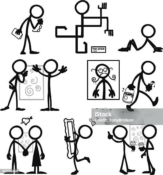 Stick Figure People Art Critic向量圖形及更多火柴人圖片 火柴人 仔細考慮 厭惡 Istock