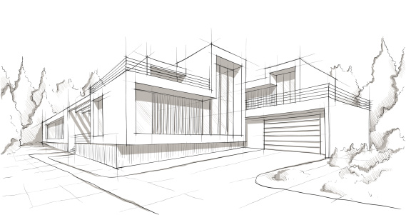 Architecture向量圖形及更多房屋圖片 房屋 建築風格 草圖 Istock