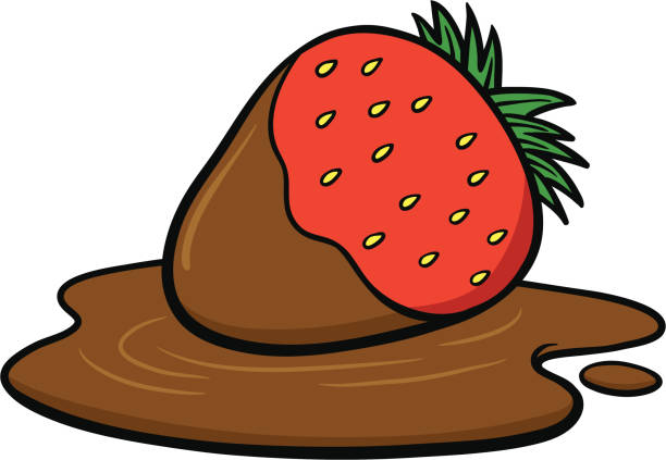 620 Chocolate Dipped Strawberry Stock Illustrations Royalty Free