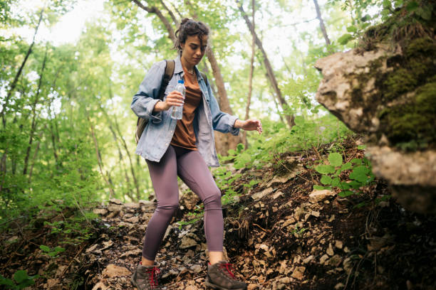 Free Stock Photo of Person Walking on Rocky Path in Woods | Download ...