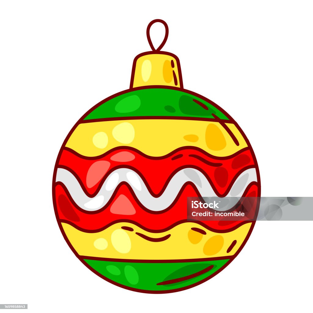 Joyeux Objet De Noël Article De Vacances Dans Le Style Dessin Animé