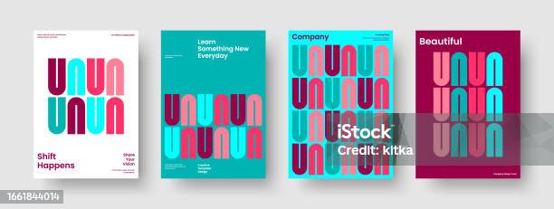 Template Selebaran Geometris Tata Letak Presentasi Bisnis Modern Desain